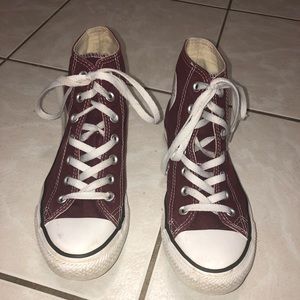 Converse | Shoes | Maroon High Tops | Poshmark